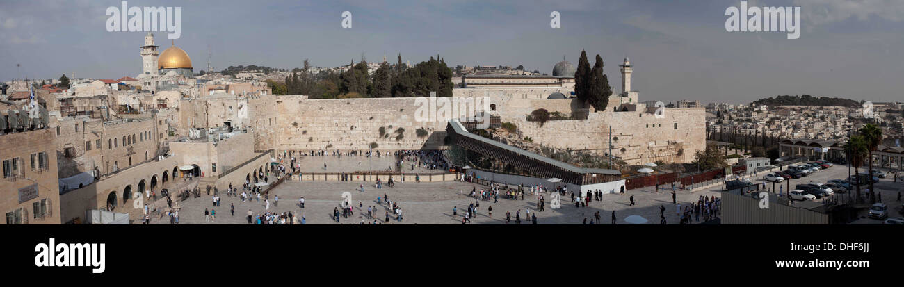 Panorama of the western wall Jerusalem Stock Photo - Alamy