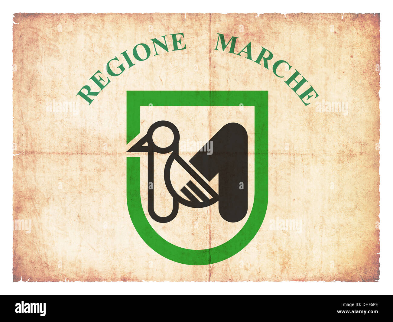 Flag of the italien region Apulia created in grunge style Stock Photo ...