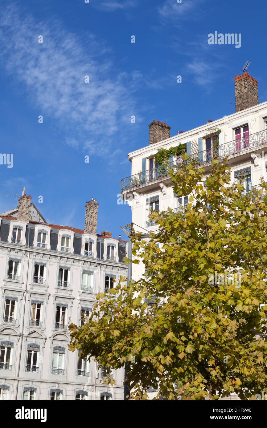 Traditional apartment buildings in Lyon, France Stock Photo - Alamy