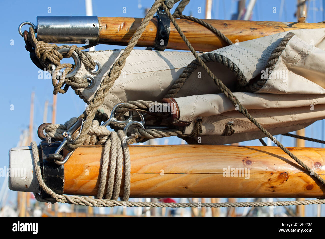 Detail of an old sailing vessel Stock Photo - Alamy