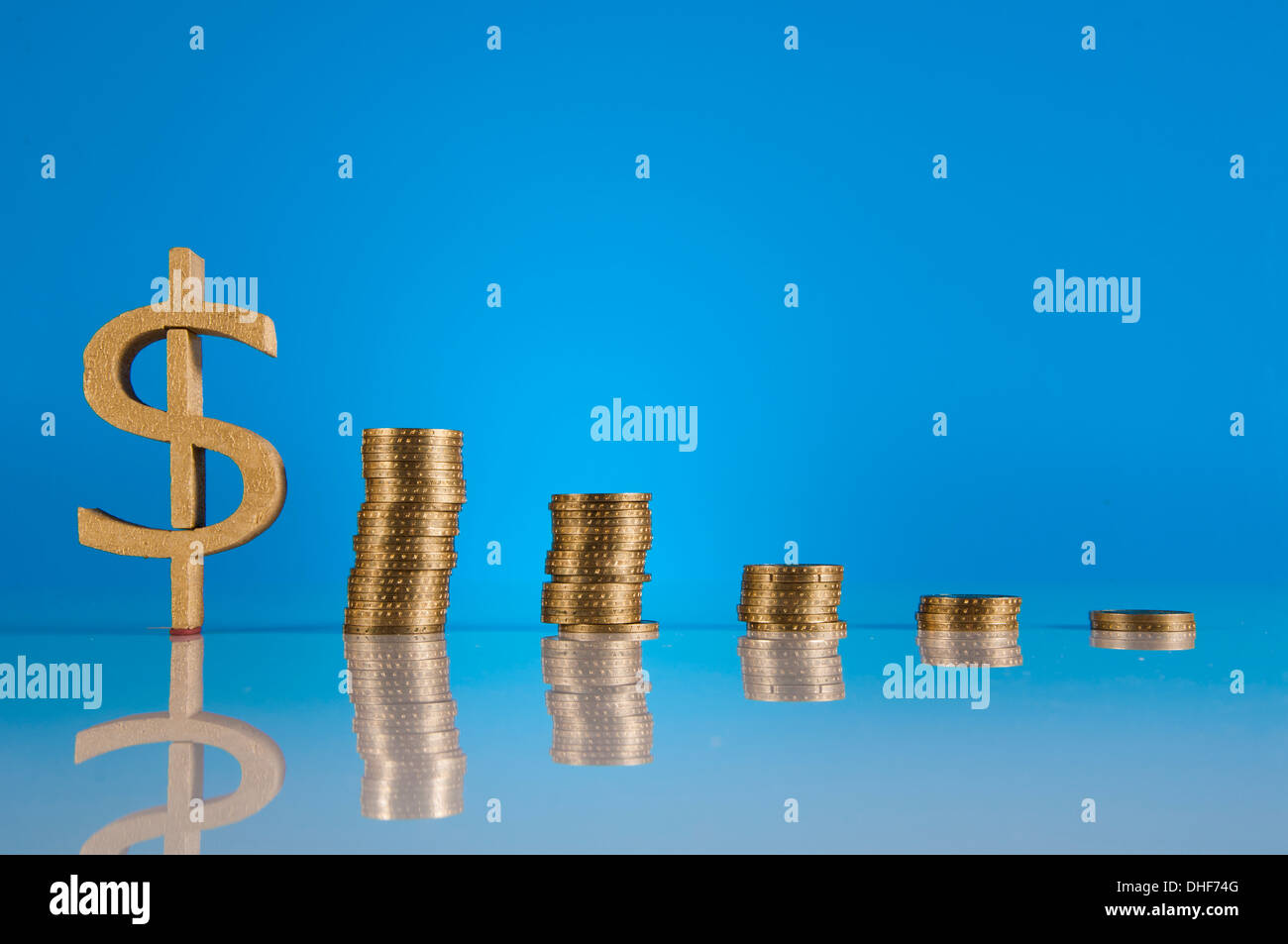Business stuff with coins Stock Photo - Alamy