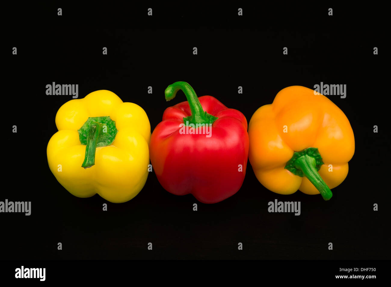 Three bell peppers Stock Photo - Alamy