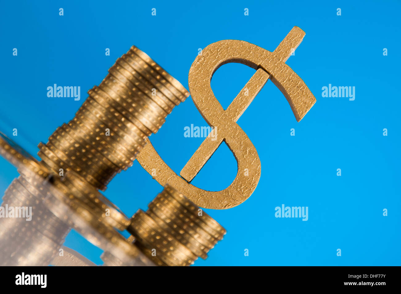 Business stuff with coins Stock Photo - Alamy