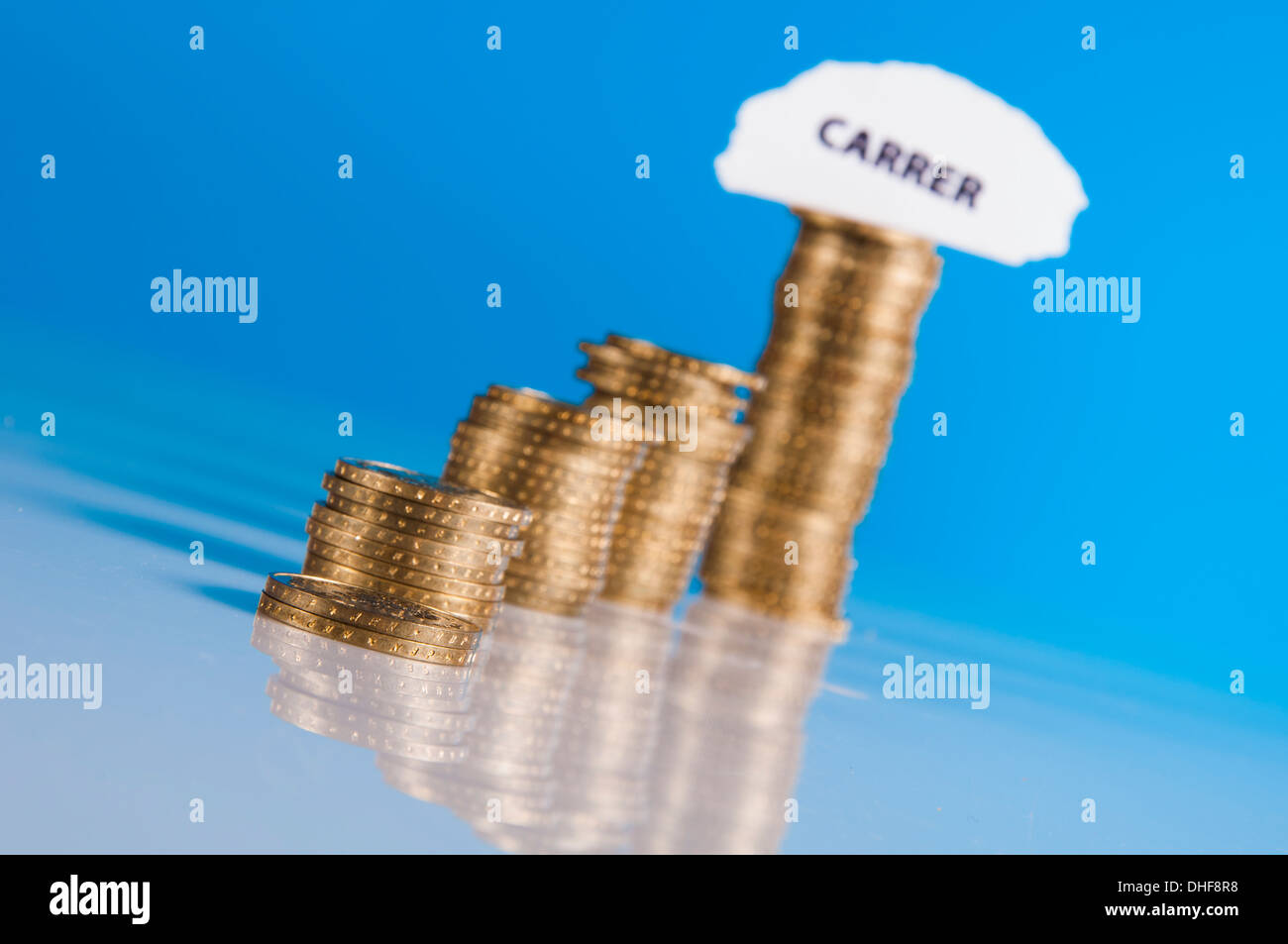 Business stuff with coins Stock Photo - Alamy