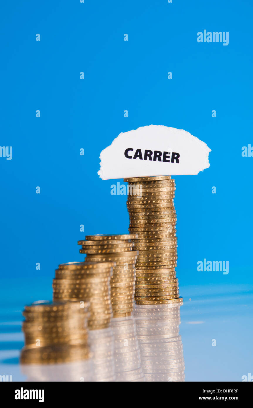 Business stuff with coins Stock Photo - Alamy