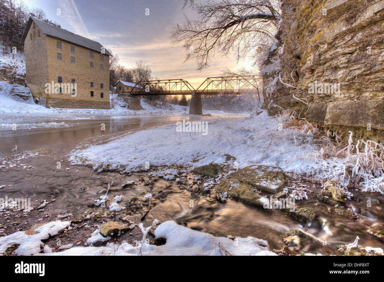 Water Flowing Into The Turkey River At The Motor Mill State Historic ...