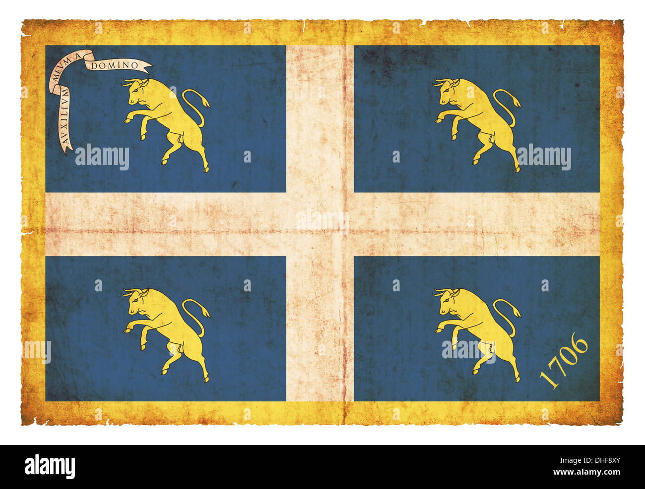 Flag of the italien town Turin created in grunge style Stock Photo - Alamy
