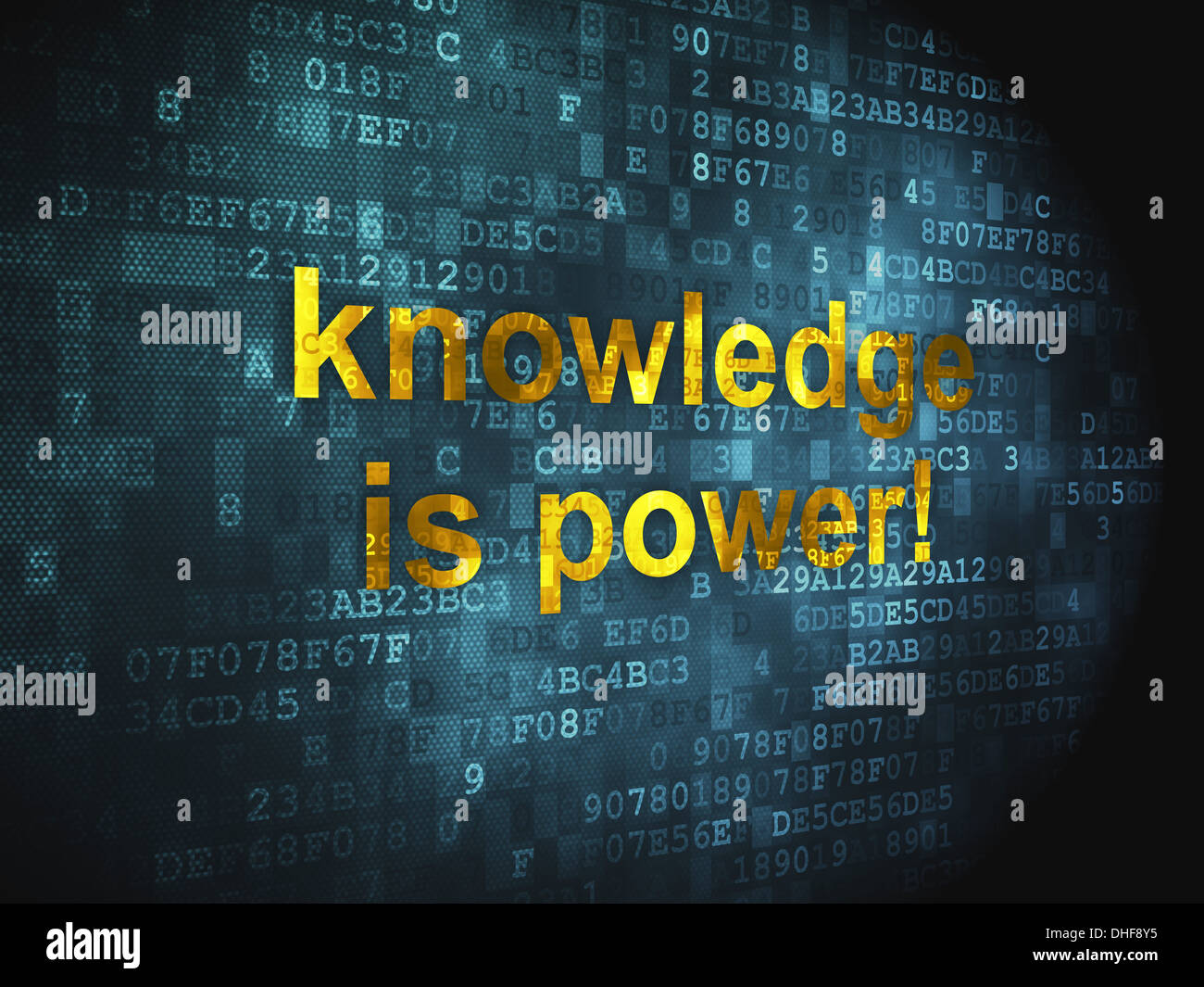 Education concept: Knowledge Is power! on digital background Stock ...