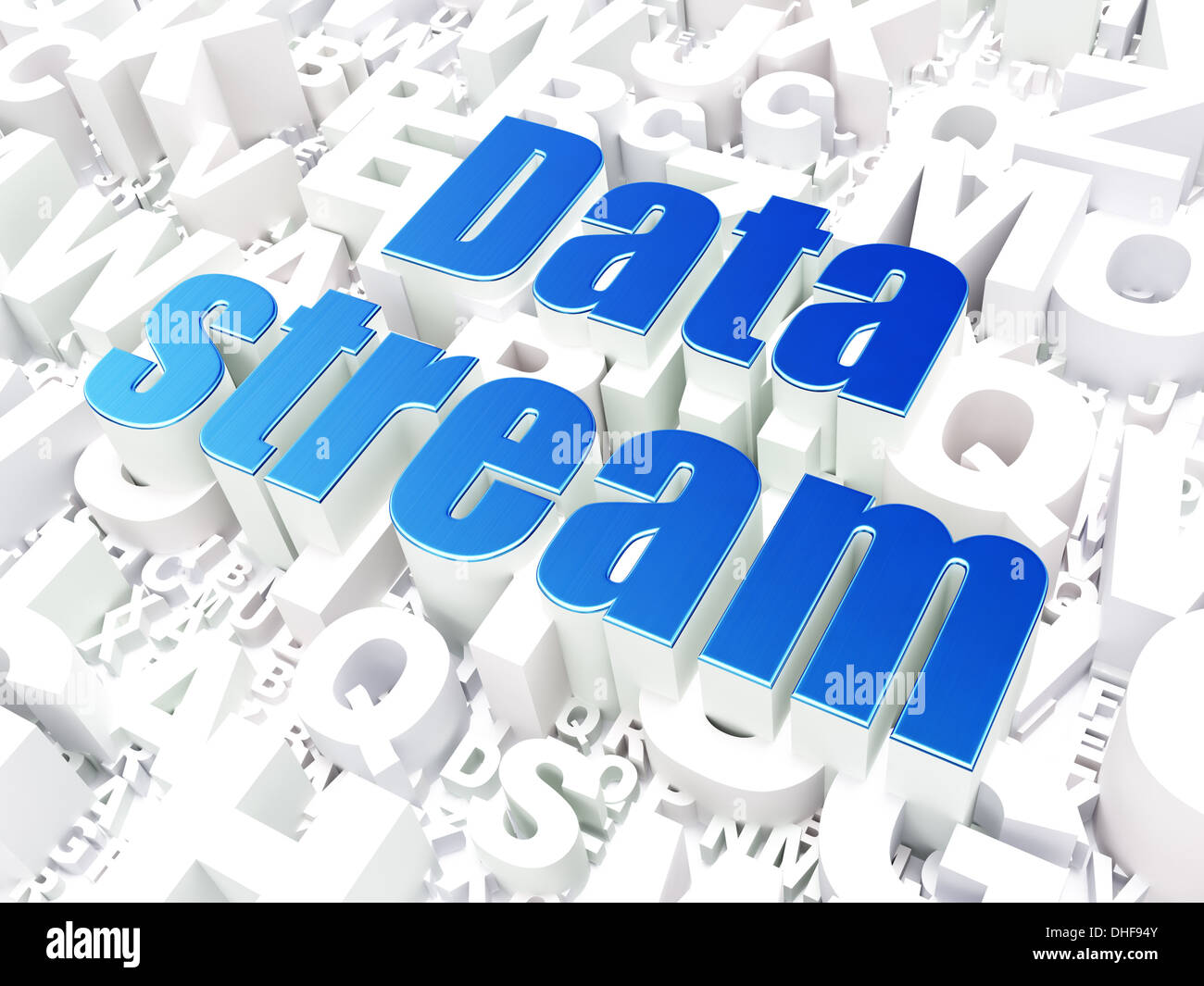 Information concept: Data Stream on alphabet Stock Photo - Alamy