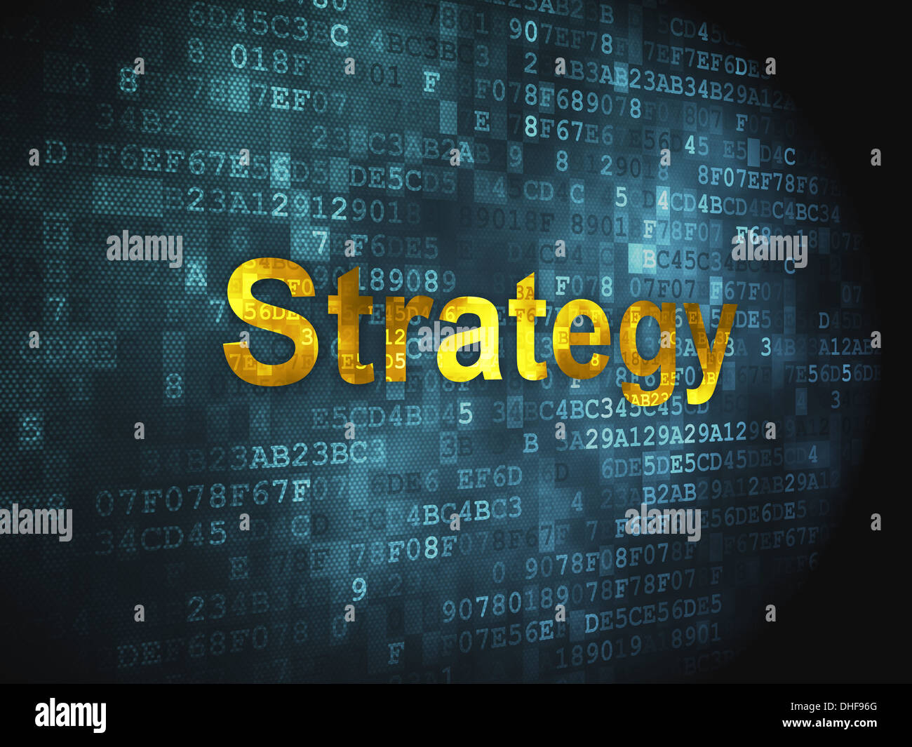 Finance concept: Strategy on digital background Stock Photo - Alamy