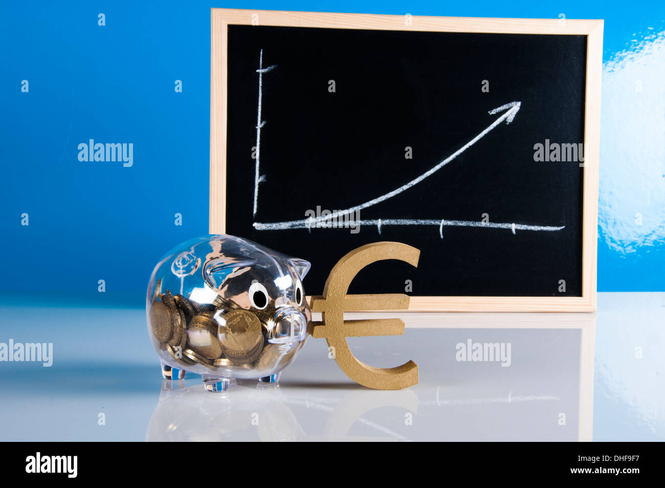 Business stuff with coins Stock Photo - Alamy