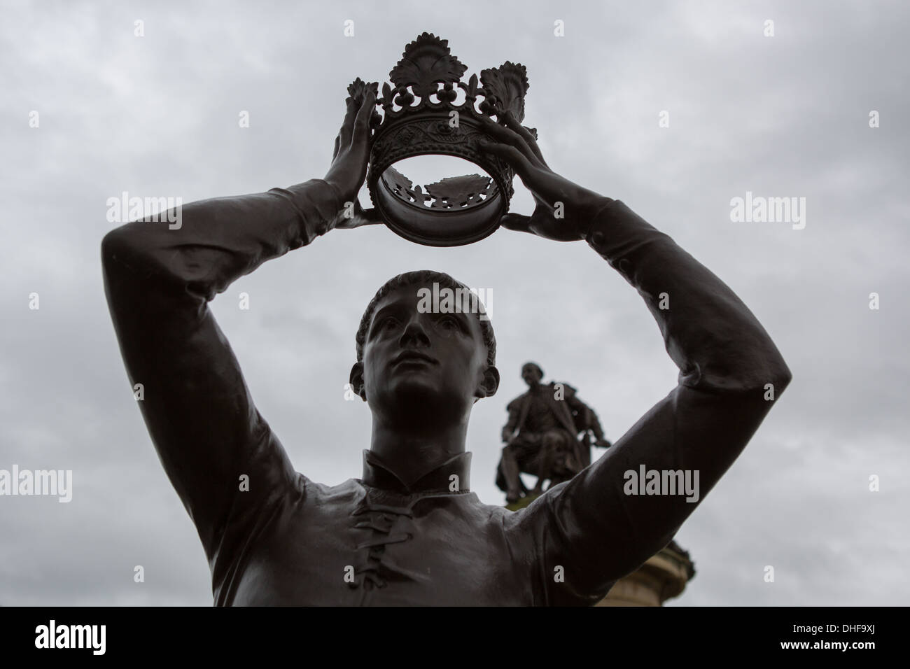 Statue of Prince Hal in front of William Shakespeare at Stratford-upon ...