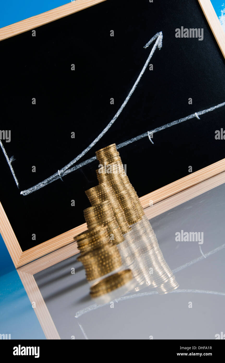 Business stuff with coins Stock Photo - Alamy