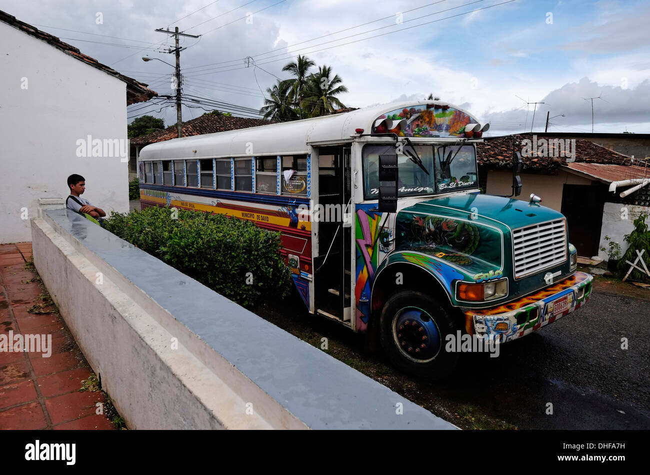 Diablo rojo typical bus panama hi-res stock photography and images - Alamy