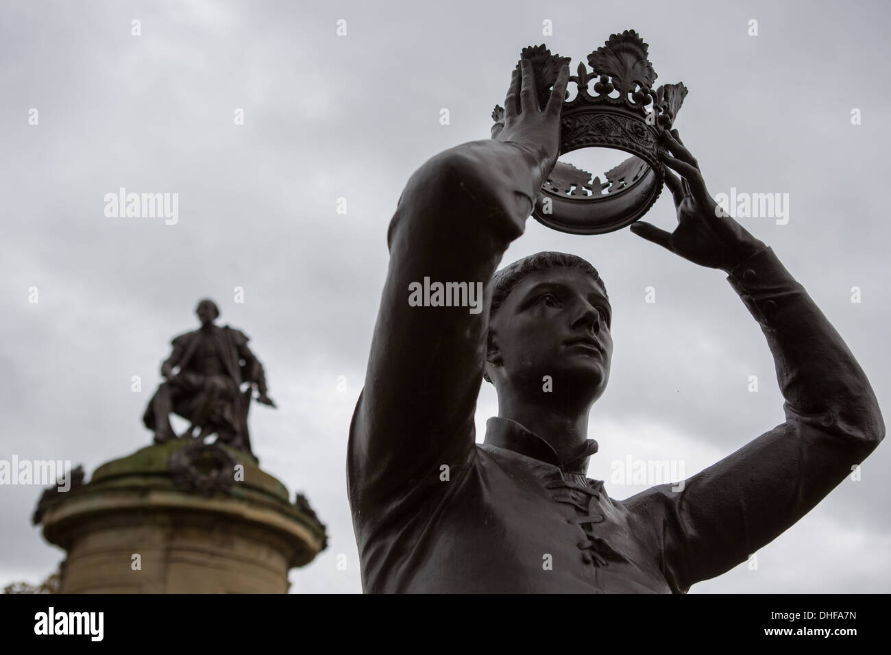 Statue of Prince Hal in front of William Shakespeare at Stratford-upon ...