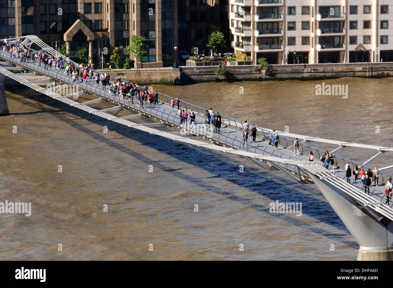England, London, Southwark, Thames River, Millenium Bridge by Norman ...