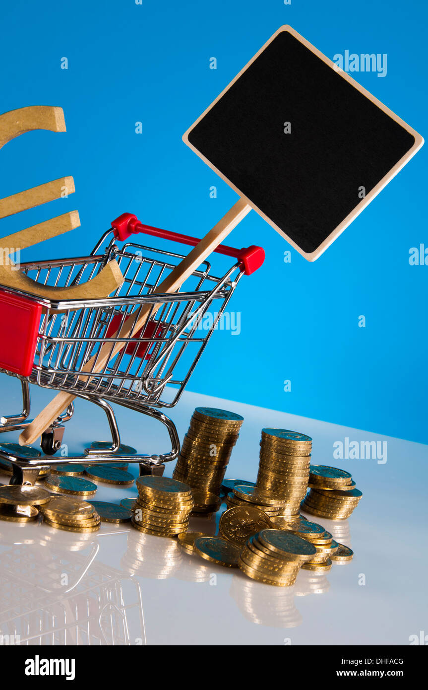 Business stuff with coins Stock Photo - Alamy