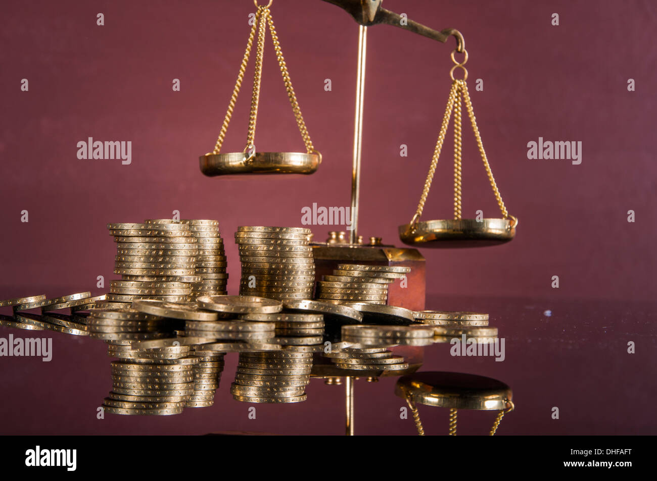 Business stuff with coins Stock Photo - Alamy
