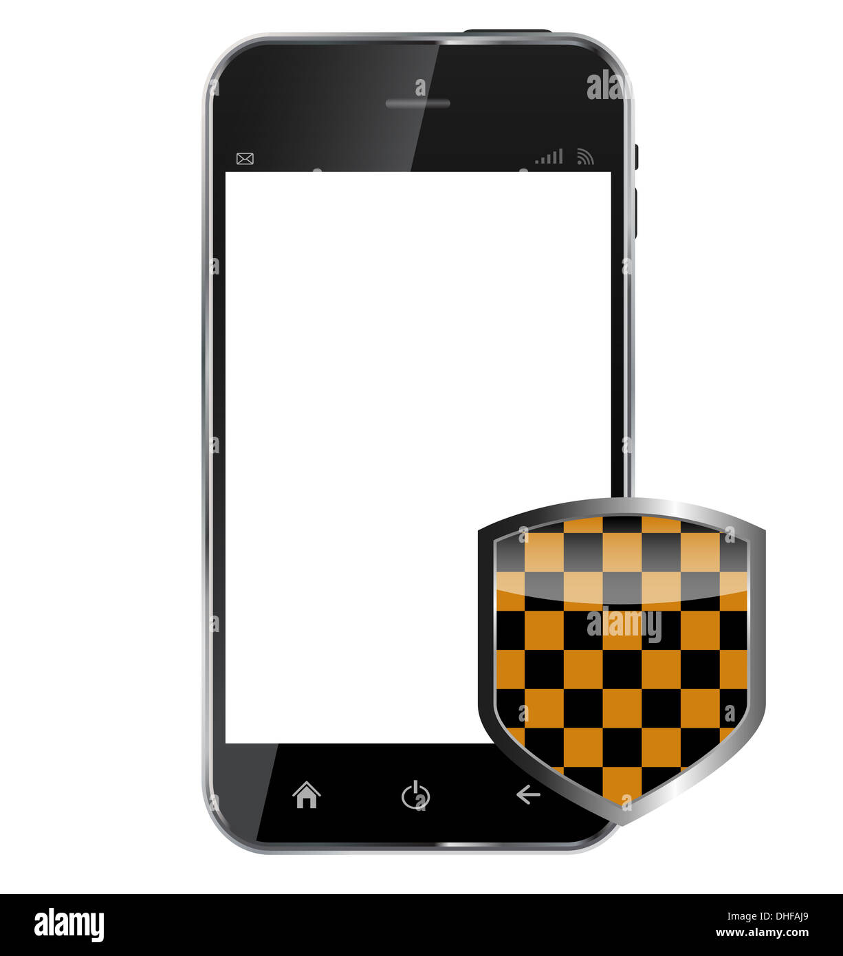 Phone shield vector hi-res stock photography and images - Alamy