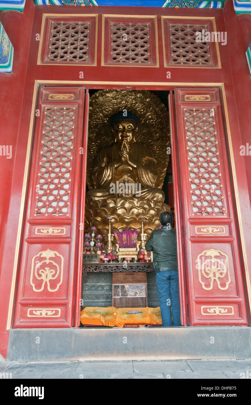 Buddha statue in Wanchun ting (Pavilion of Everlasting Spring also ...