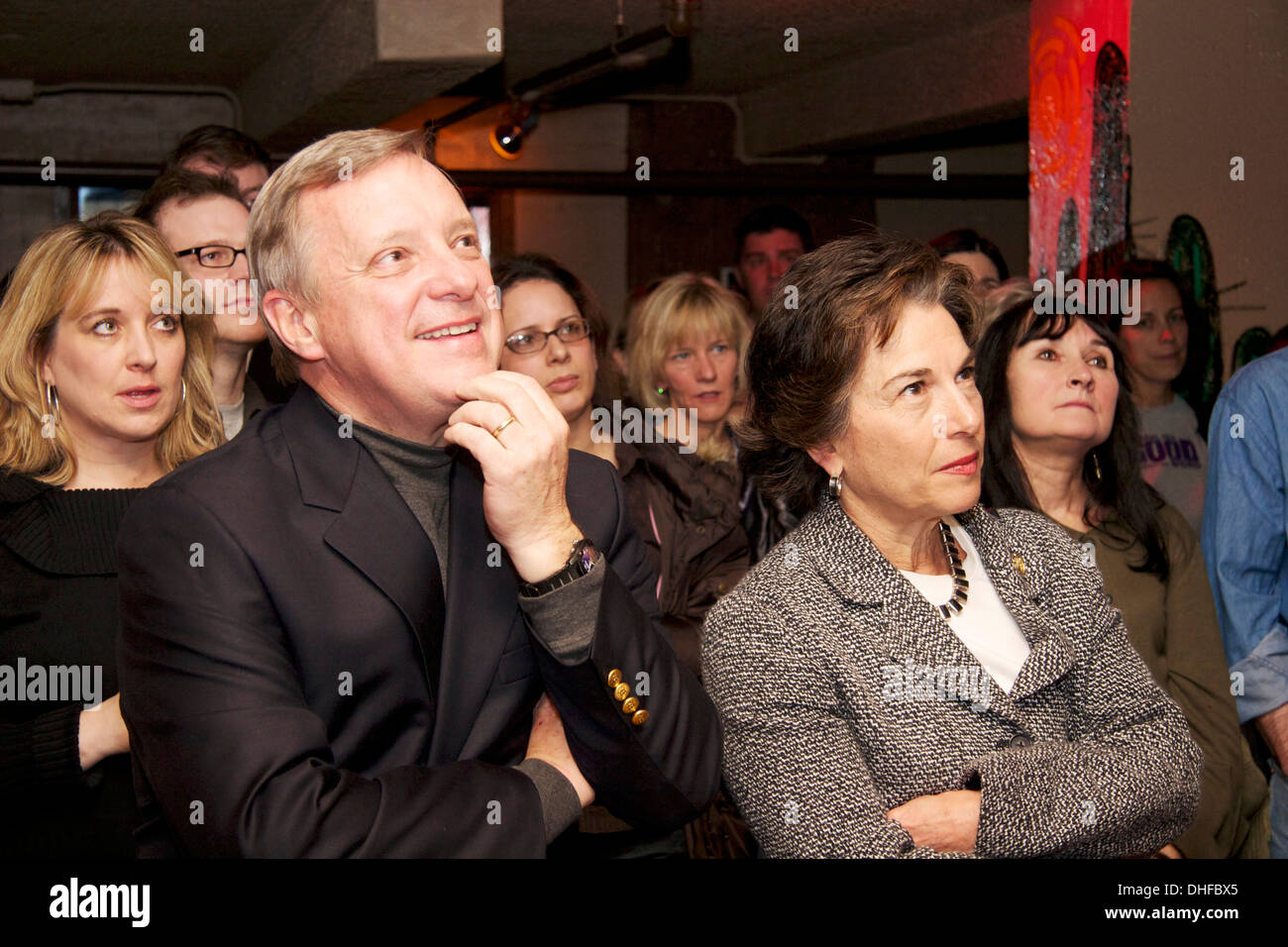 U.S. Senator Richard Durbin and Congresswoman Jan Schakowsky at Al ...