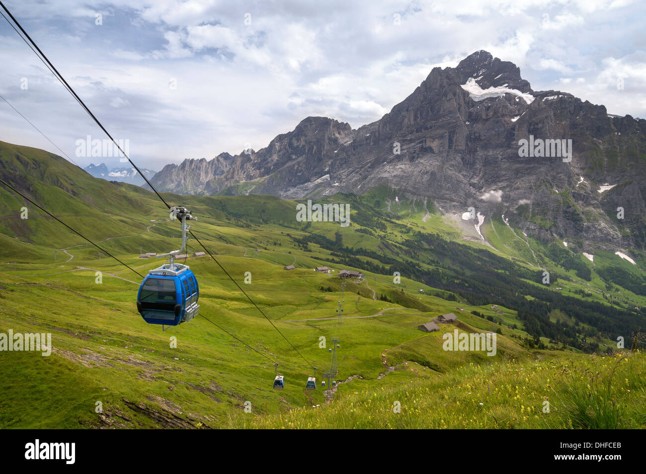 Cable Car in the alps Stock Photo - Alamy