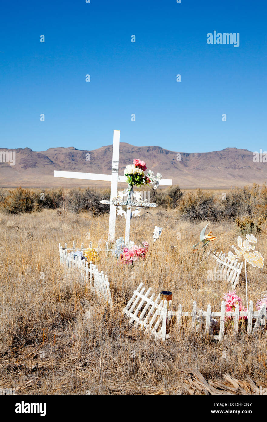 Highway death memorial, Oregon, 2013 Stock Photo - Alamy