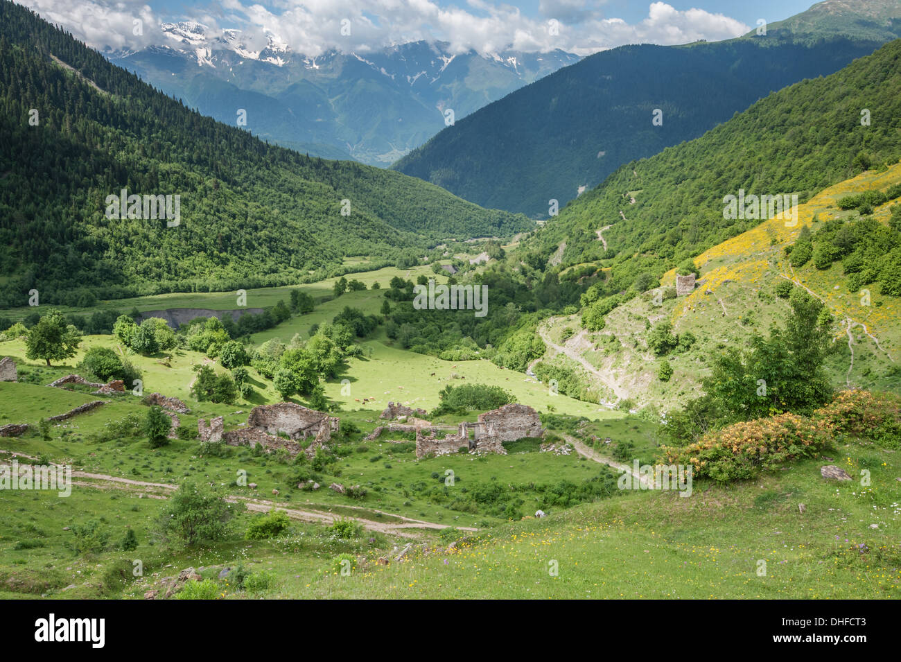 old house on caucasus mountain Stock Photo - Alamy