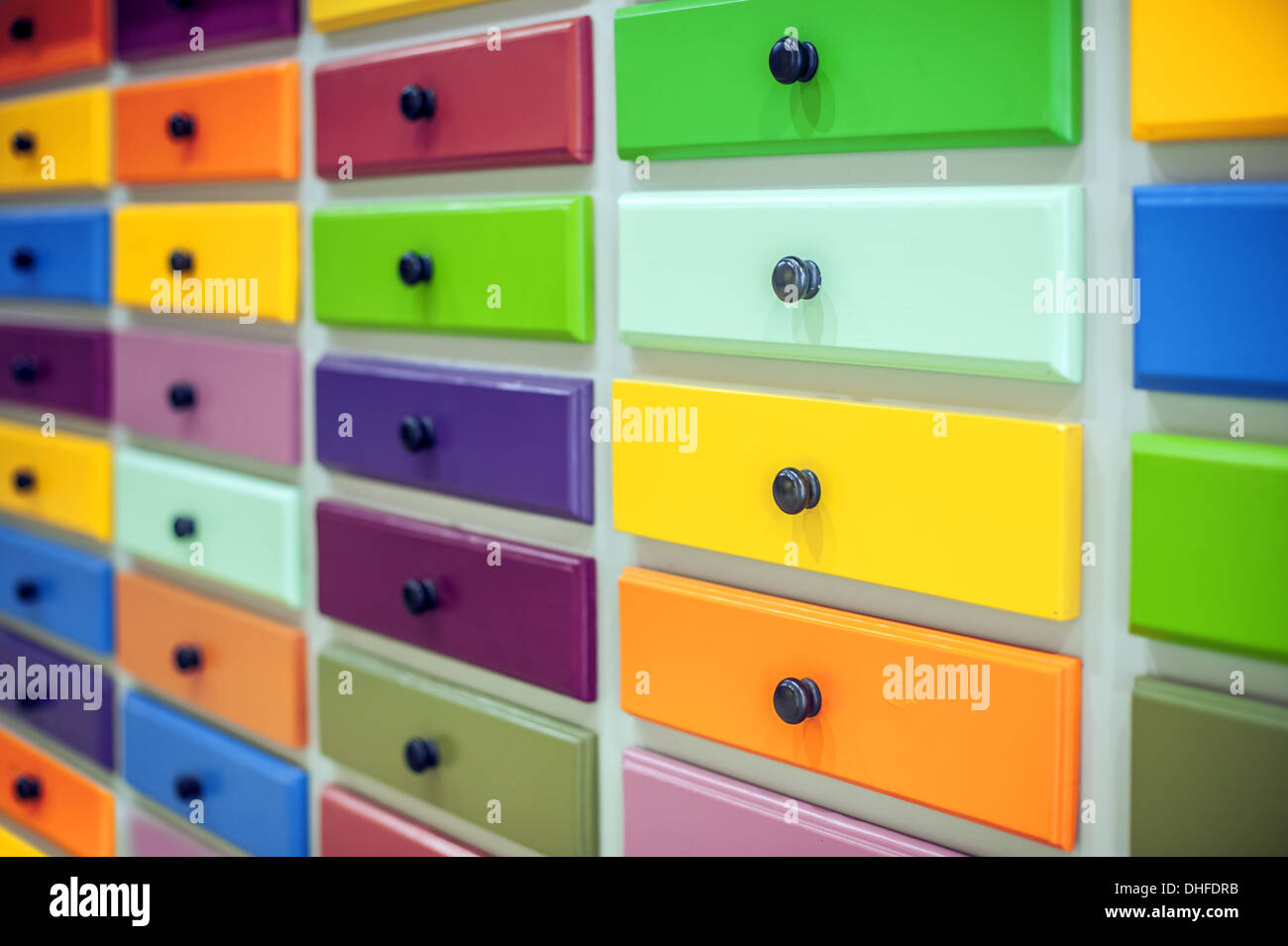 Red and green lockers hi-res stock photography and images - Alamy