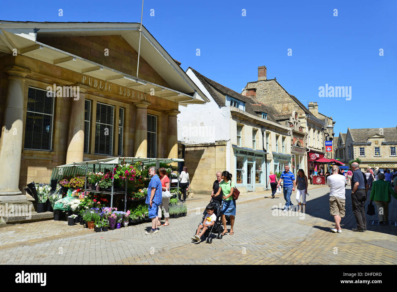 Public Library, High Street, Stamford, Lincolnshire, England, United ...