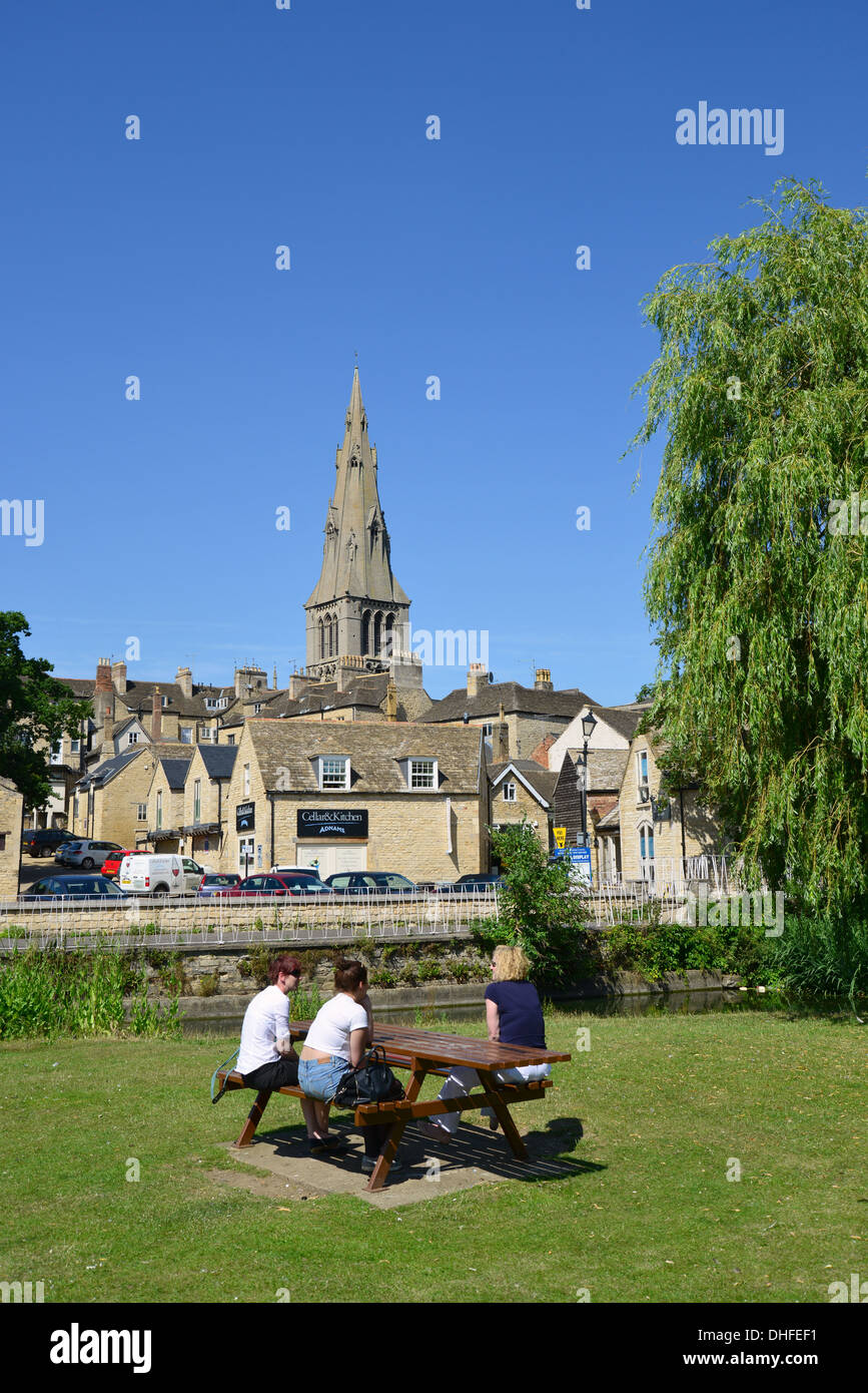 St Mary's Church and St Mary's Hill from Town Meadows, Stamford ...