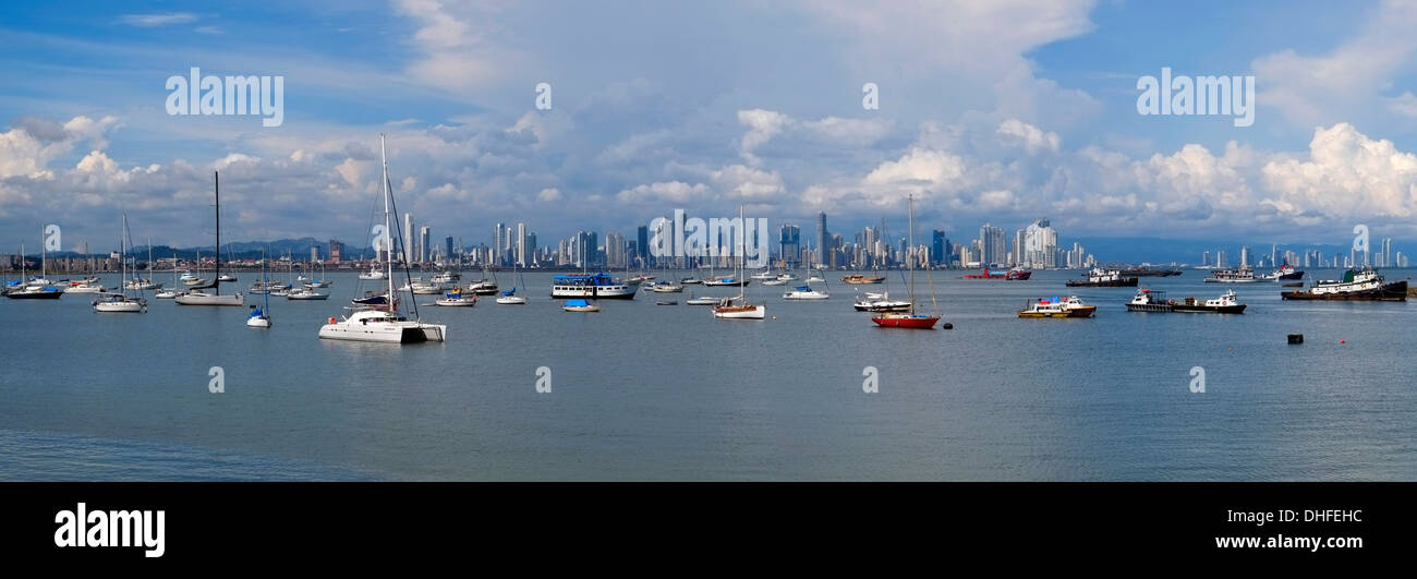 Panoramic view of Panama City Republic of Panama Stock Photo - Alamy
