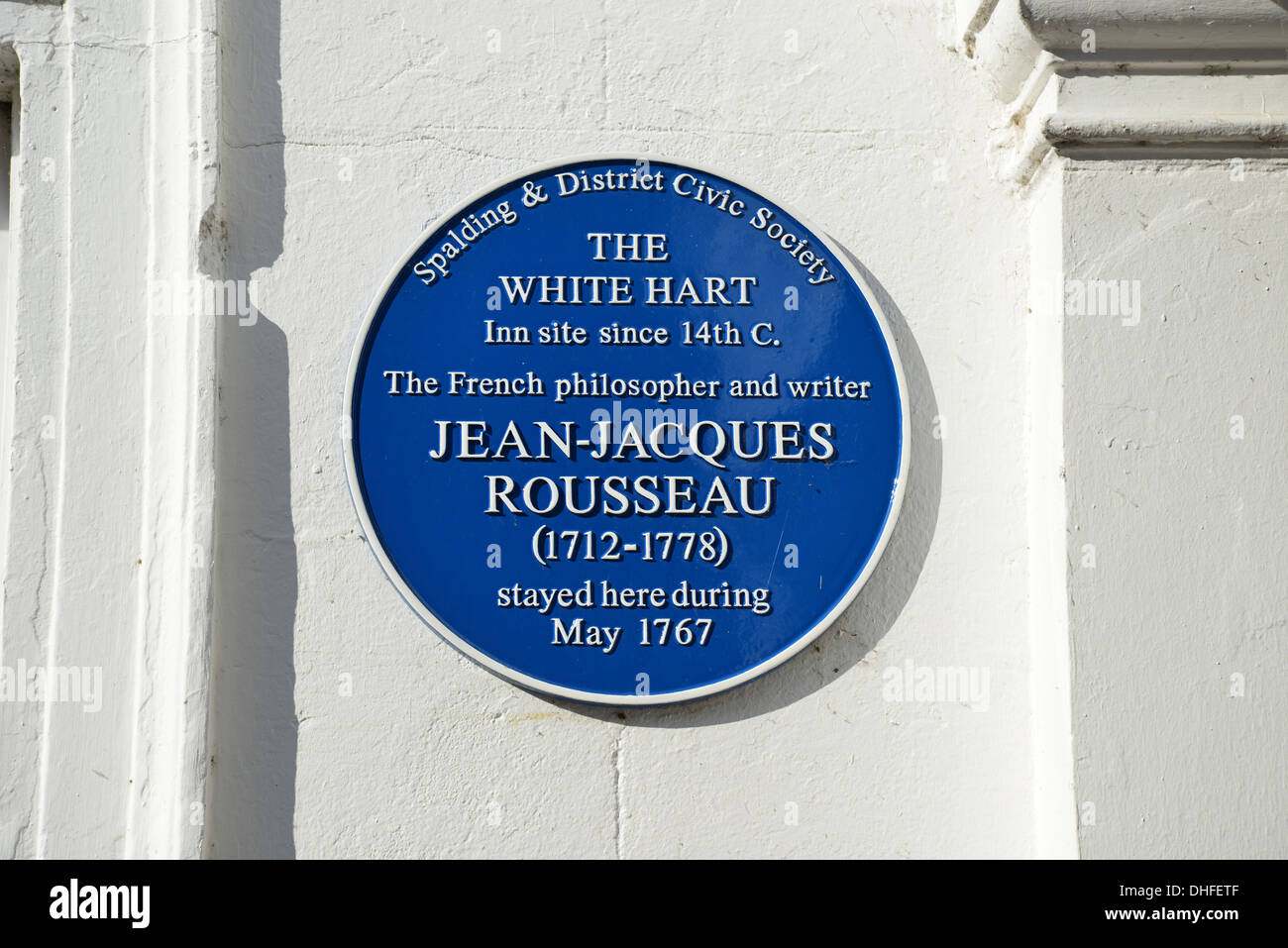 Blue plaque to Jean-Jacque Rousseau (French philosopher), Market Place ...