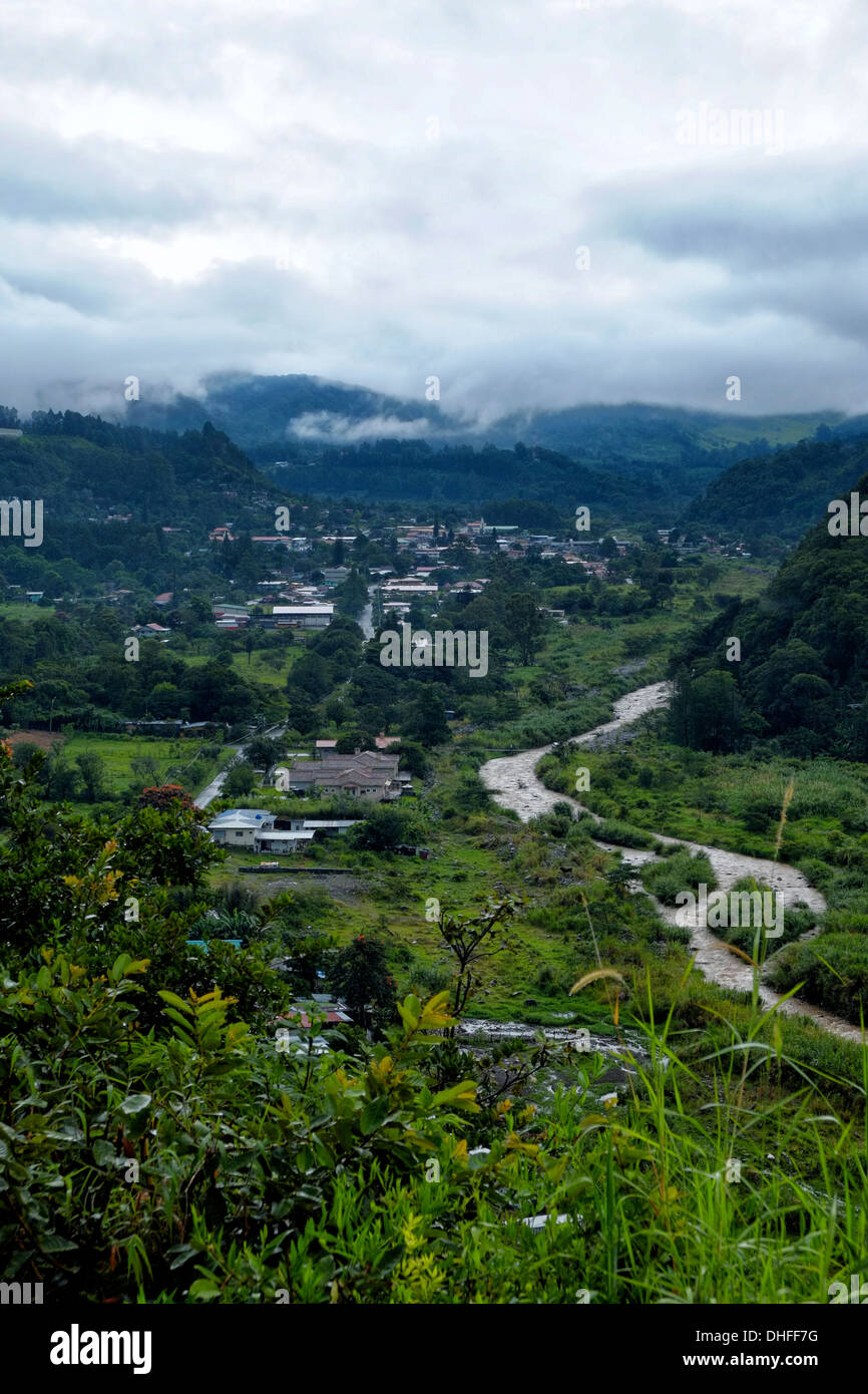 Scenic view of Caldera River in Boquete highland region Chiriqui ...