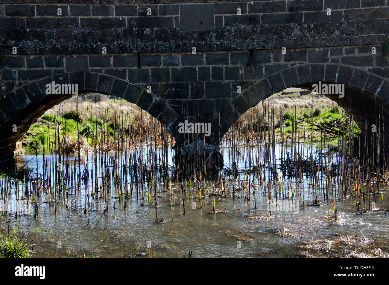 Bluestone Bridge Retail Background Stock Photo - Alamy