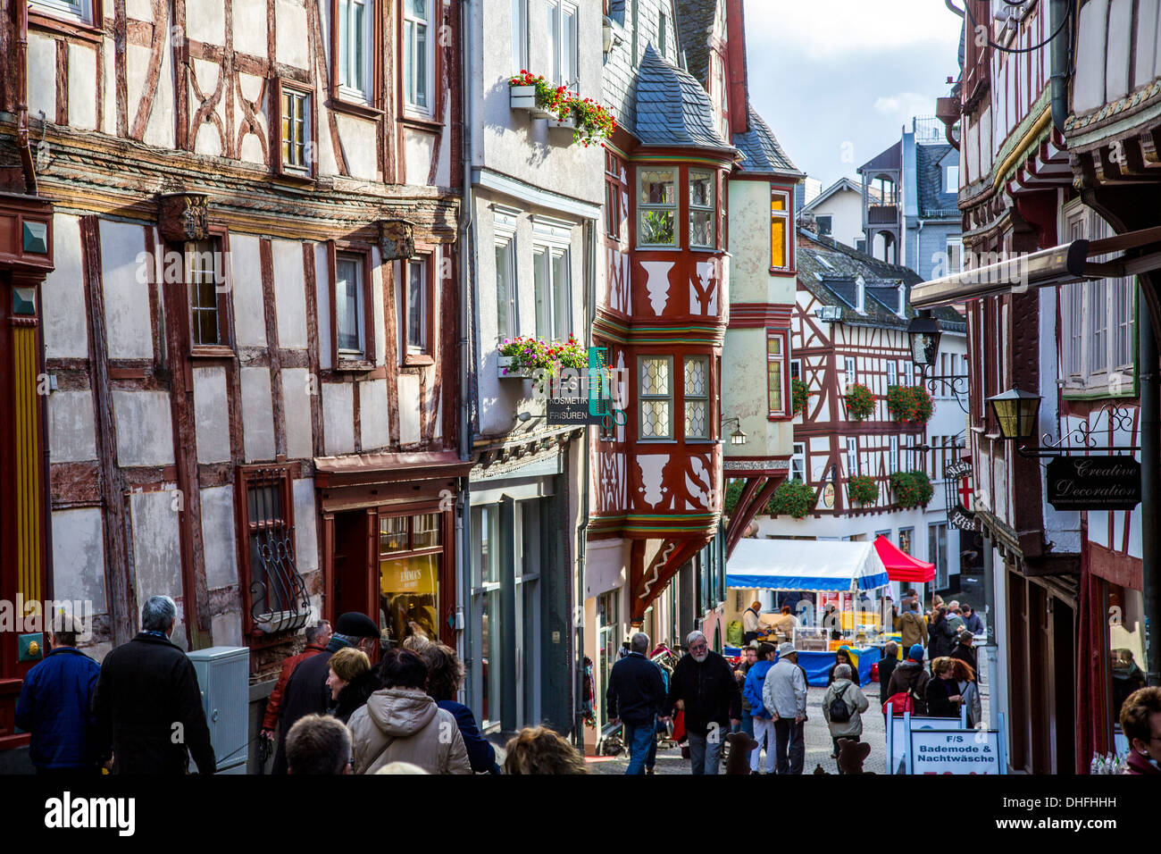 Old town, historic district, half-timbered houses, City of Limburg ...