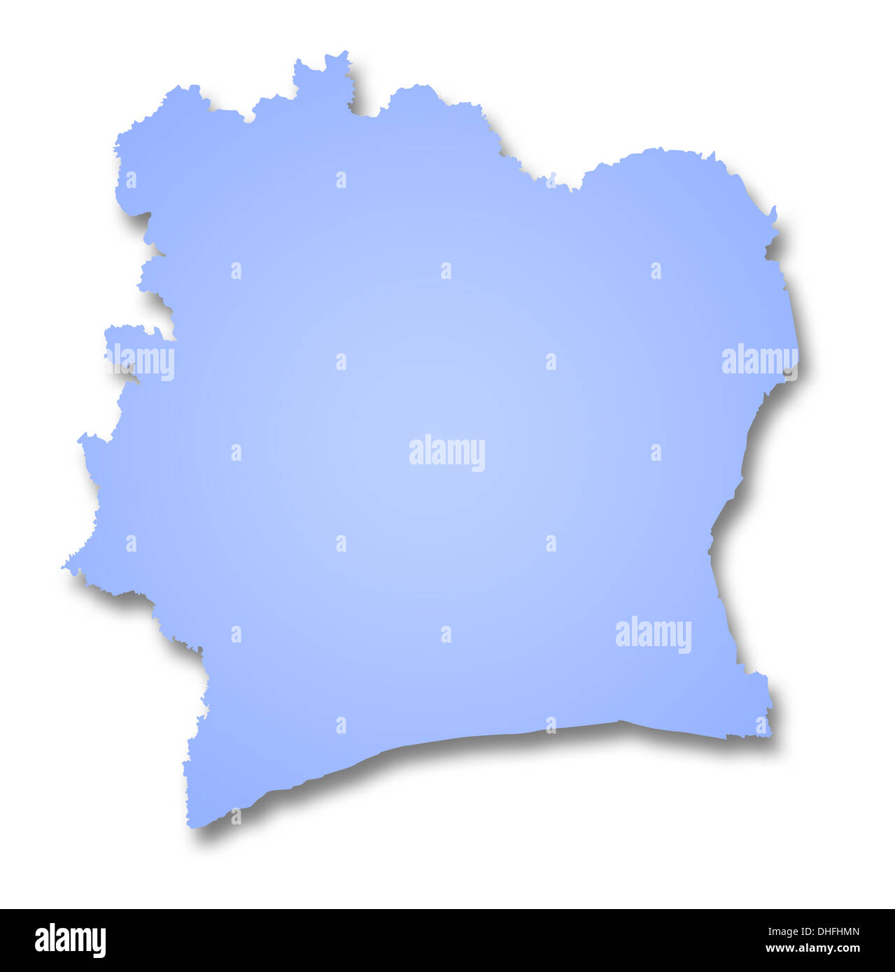 Map of ivory coast hi-res stock photography and images - Alamy