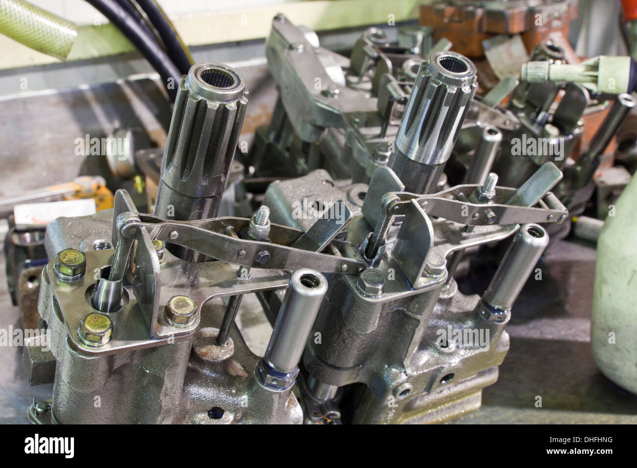 Machine Parts for hydraulic Stock Photo - Alamy