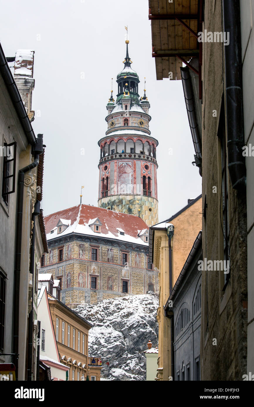 Cesky krumlov roofs in winter hi-res stock photography and images - Alamy