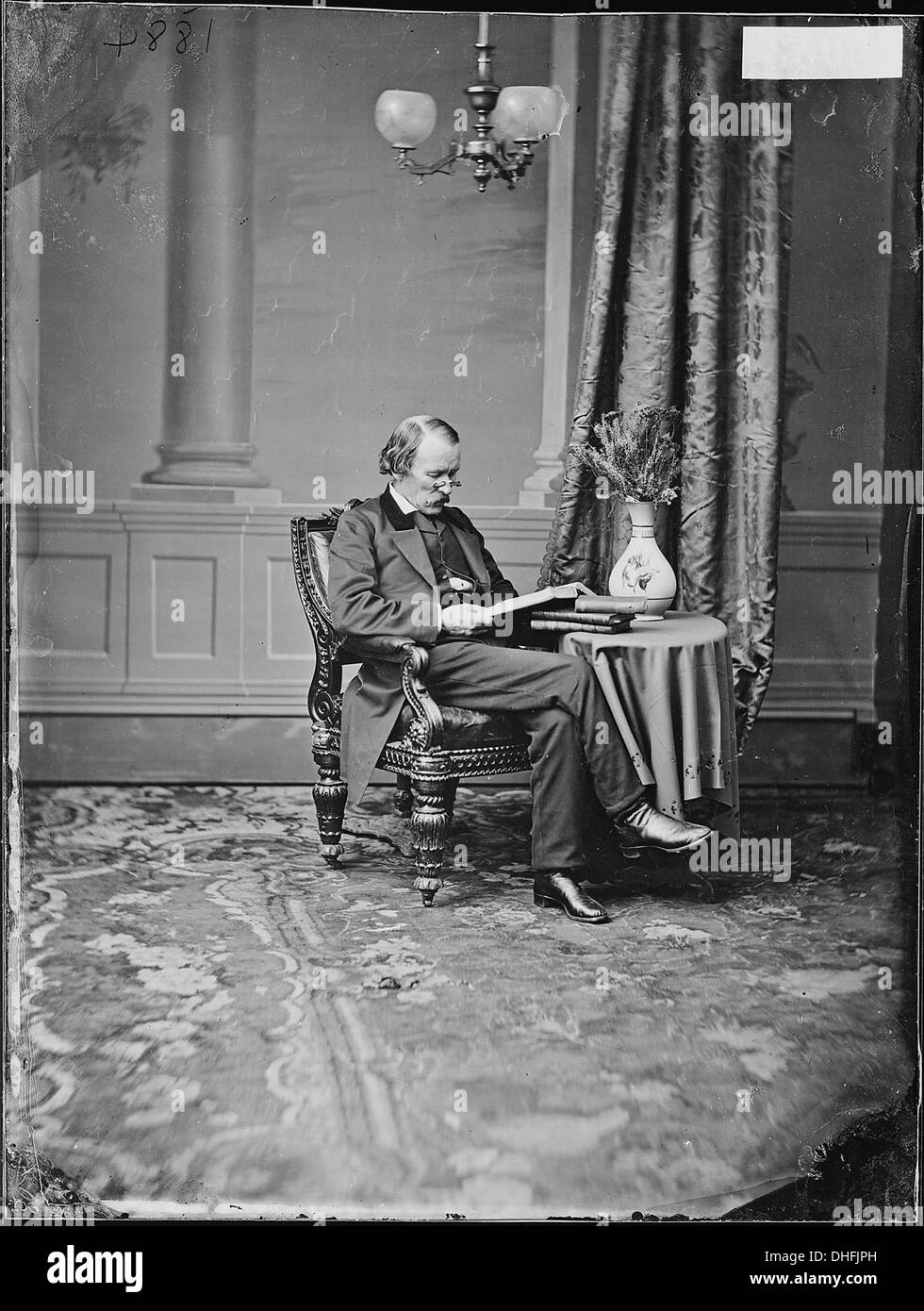A portrait of Jesse Grant, the father of Ulysses S. Grant, showing the ...