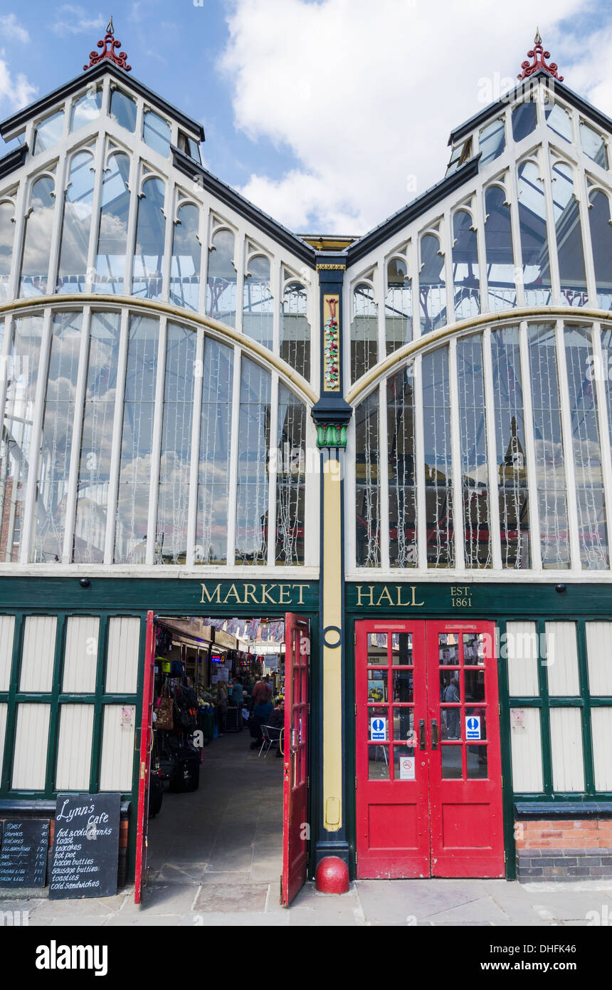 The Victorian covered Market Hall of Stockport Market, Stockport ...