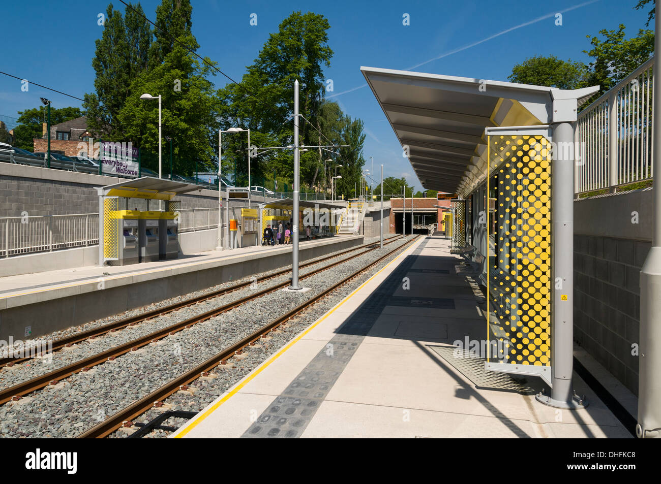 West Didsbury Metrolink tram stop, Didsbury, Manchester, England, UK ...