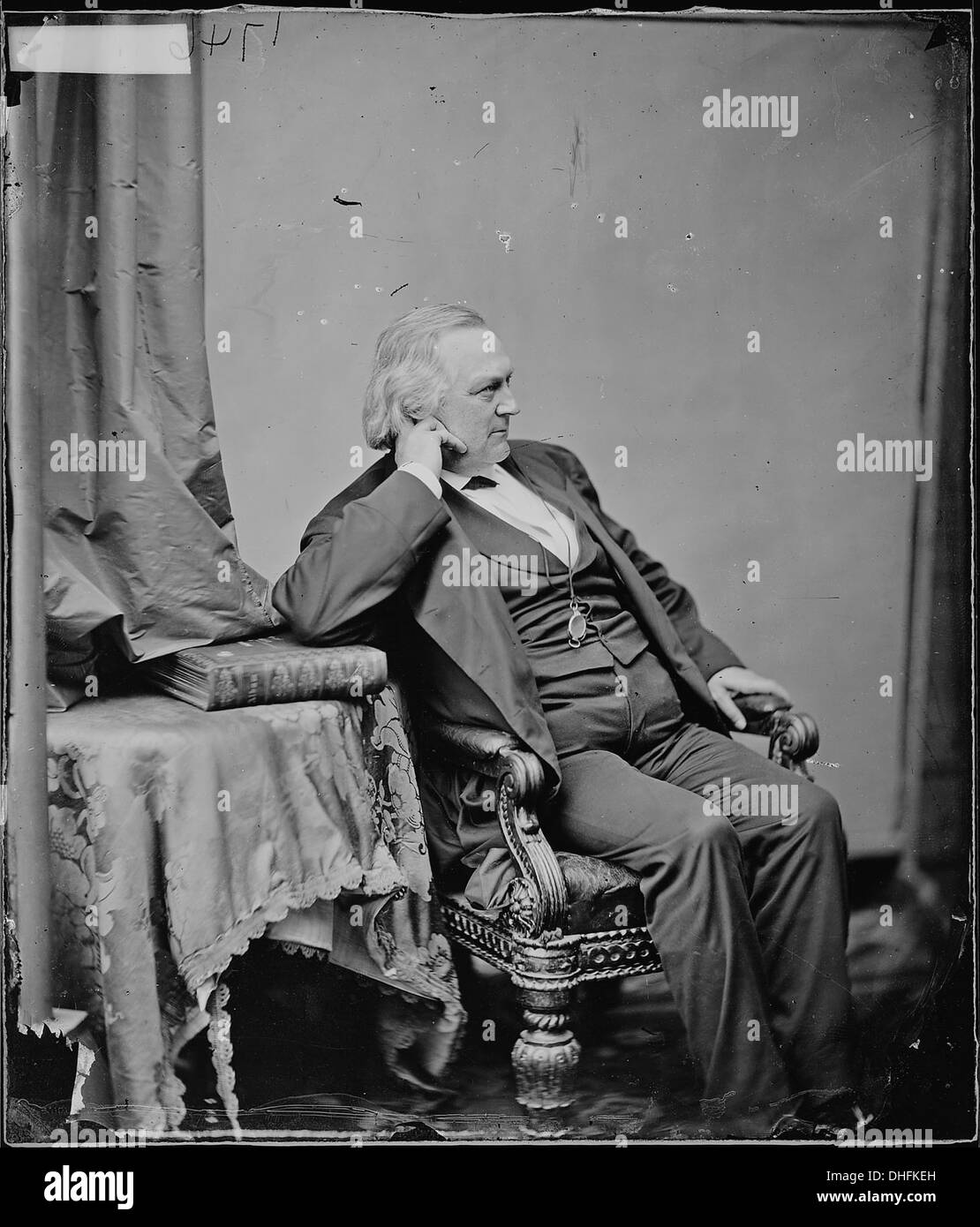 A portrait of Honorable James W. Nye, a prominent political figure in ...