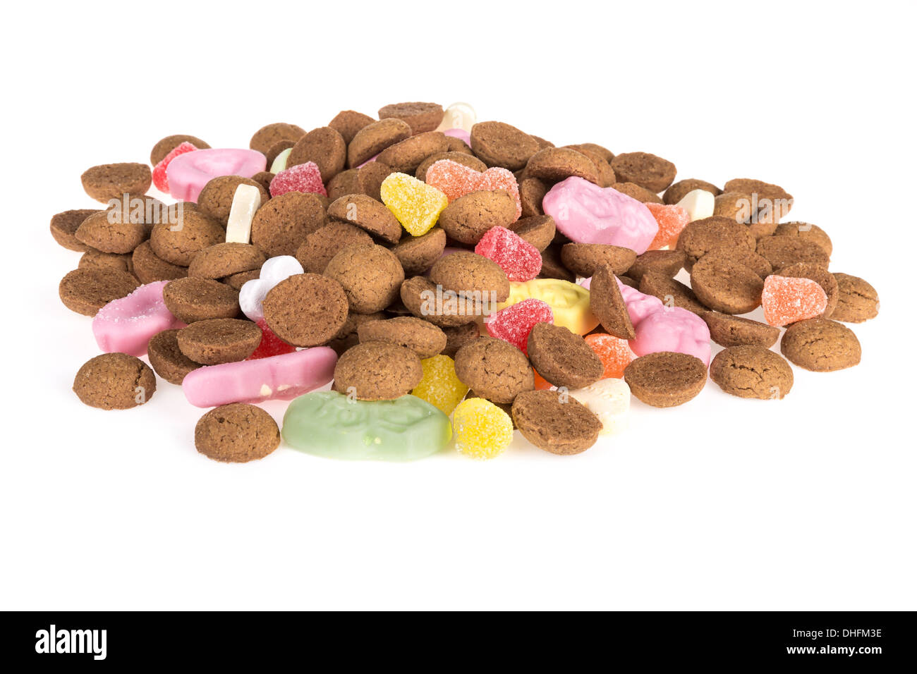 Pile of ginger nuts ans sweets. Typical Dutch candy for Sinterklaas ...