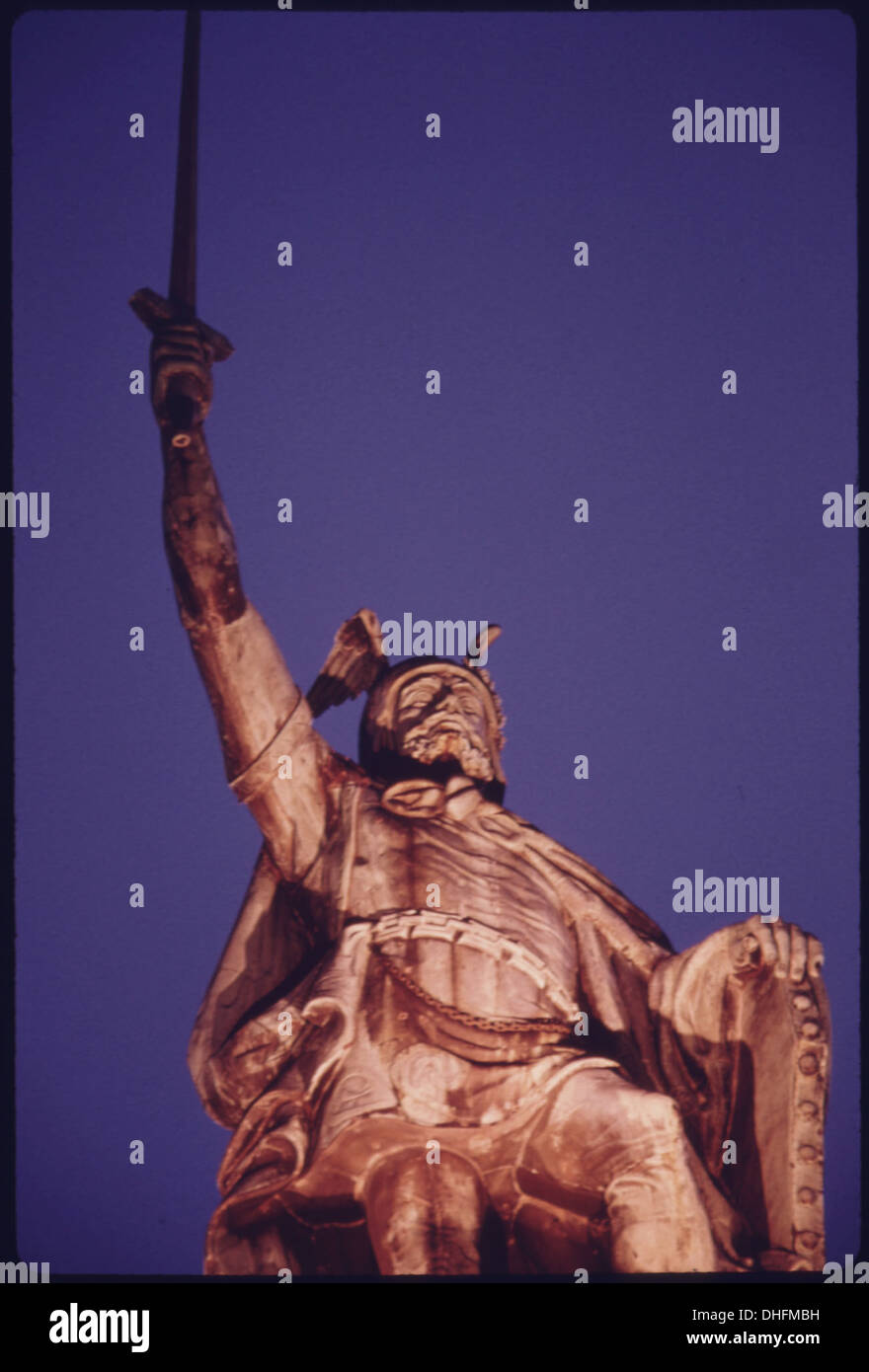 A close-up view of the statue of Hermann-Arminius, a German patriot ...