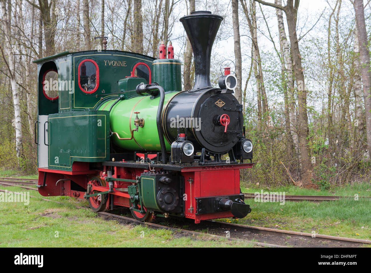 Old steam locomotive in Dutch rural landscape Stock Photo - Alamy