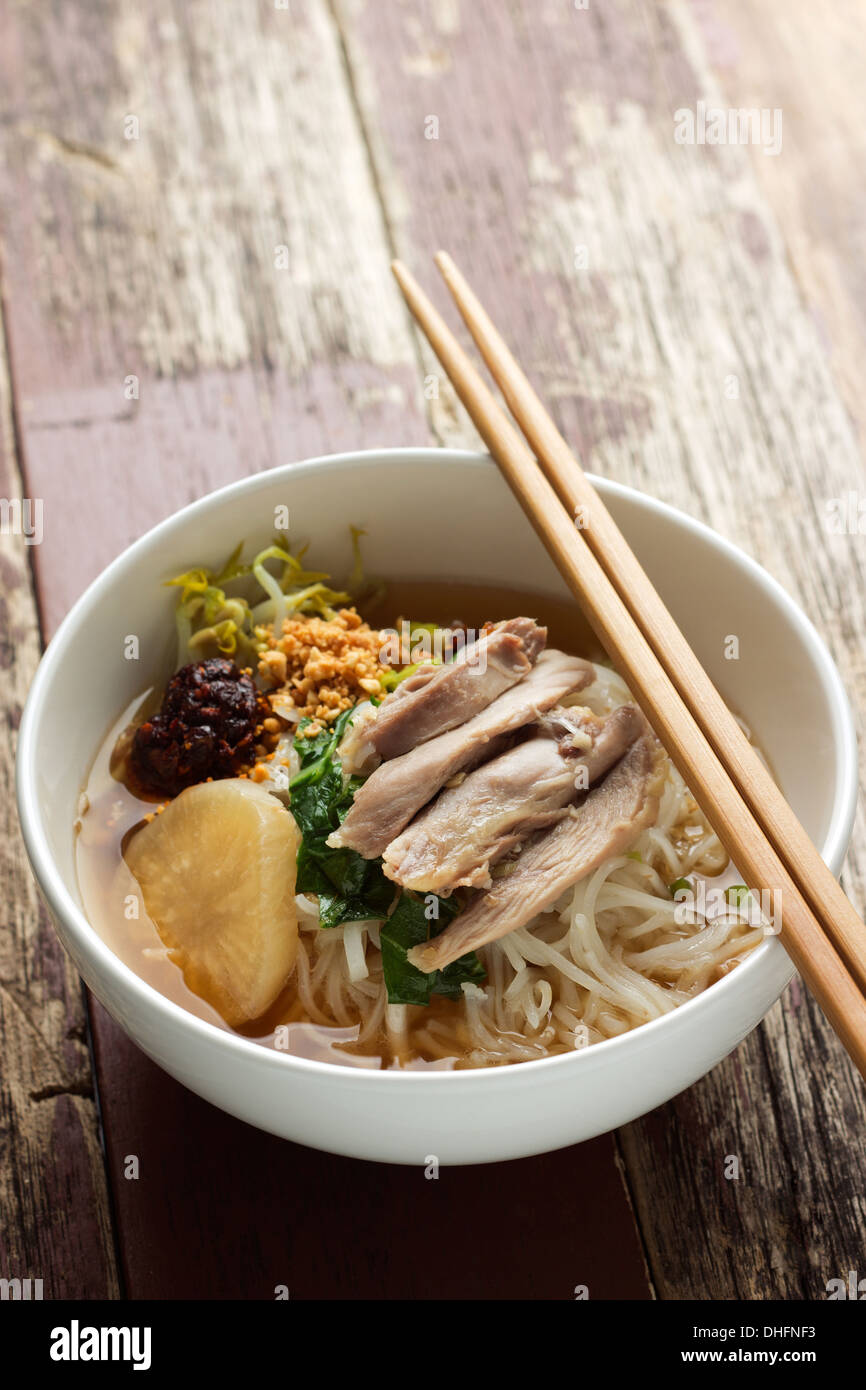 Chicken Noodle Soup Recipe Stock Photo - Alamy