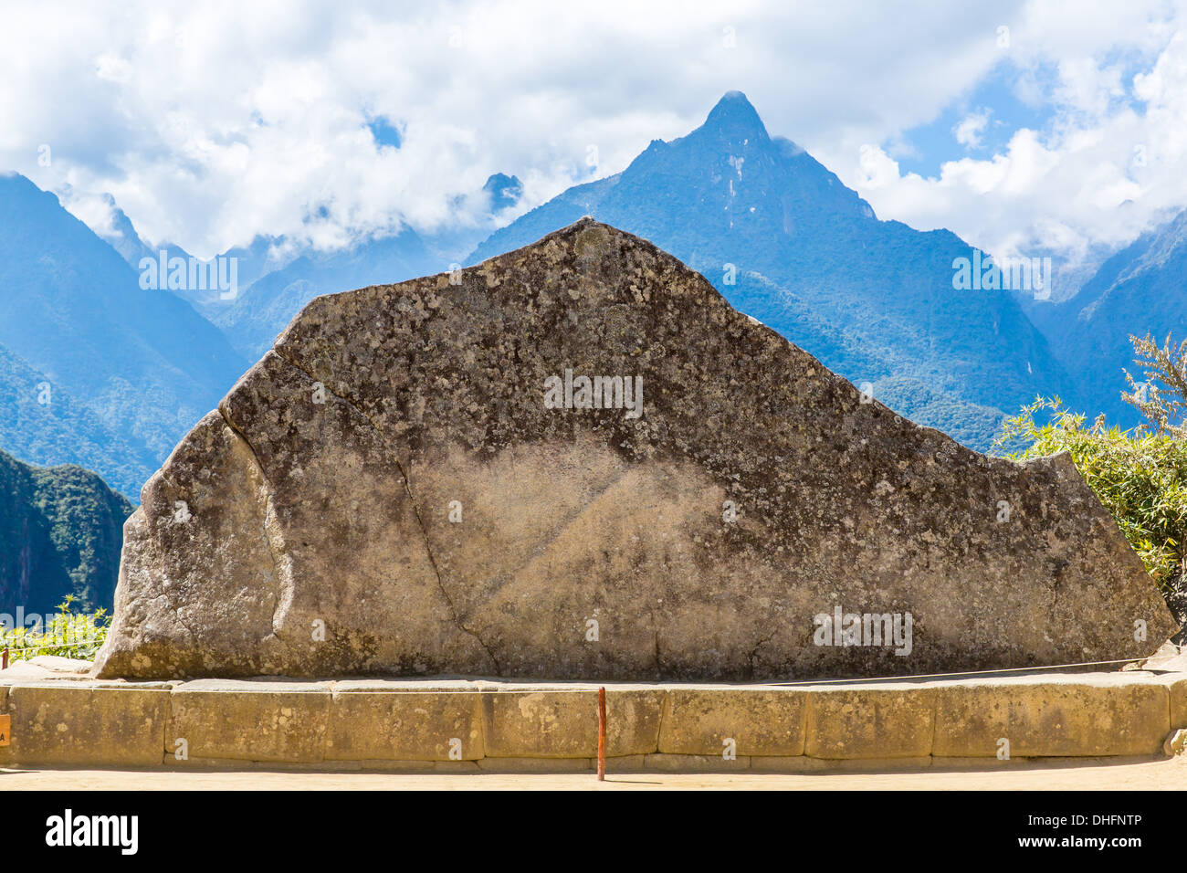 Inca Wall in Machu Picchu Peru South America. Example of polygonal ...