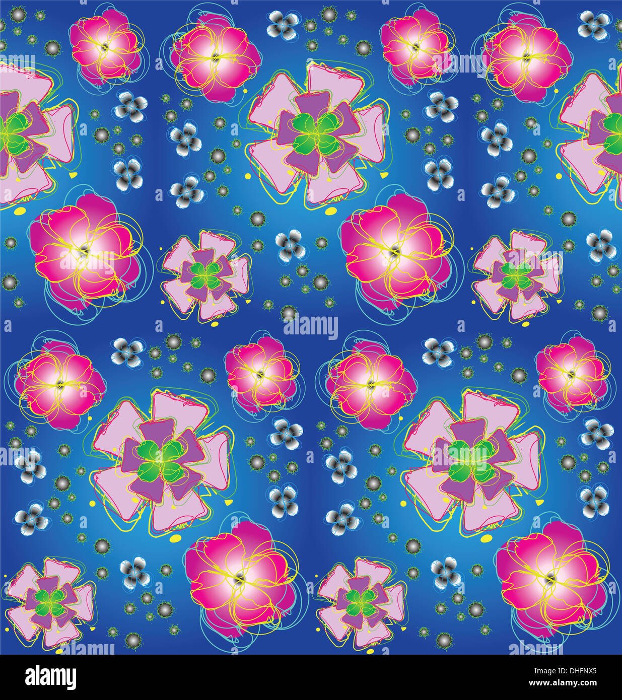 Colourful flowers back and white background hi-res stock photography ...
