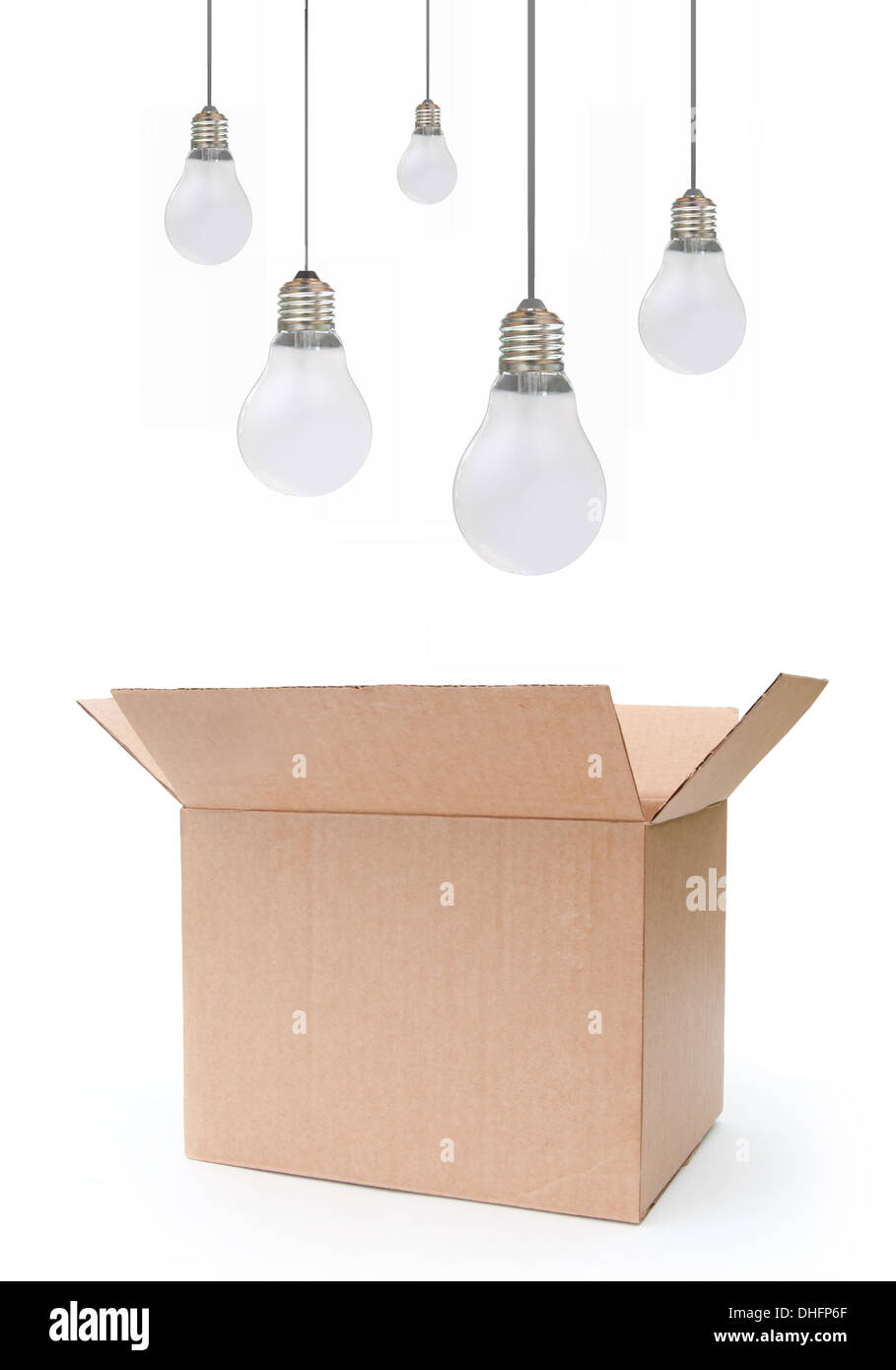 Light box think outside Cut Out Stock Images & Pictures - Alamy